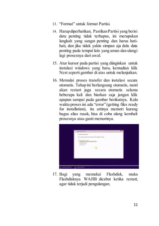 Tutorial Install Windows 10 dan Linux | DOCX