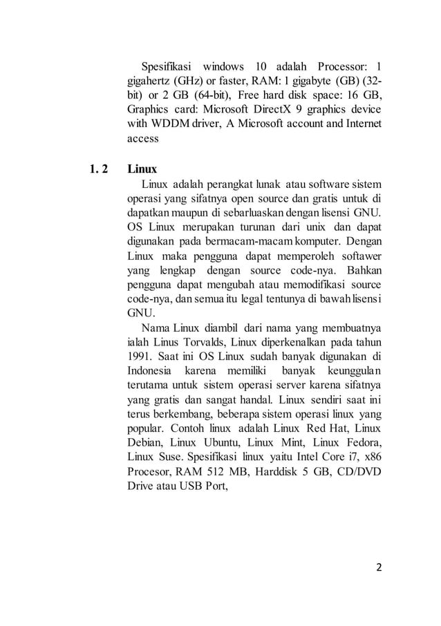 Tutorial Install Windows 10 dan Linux | DOCX