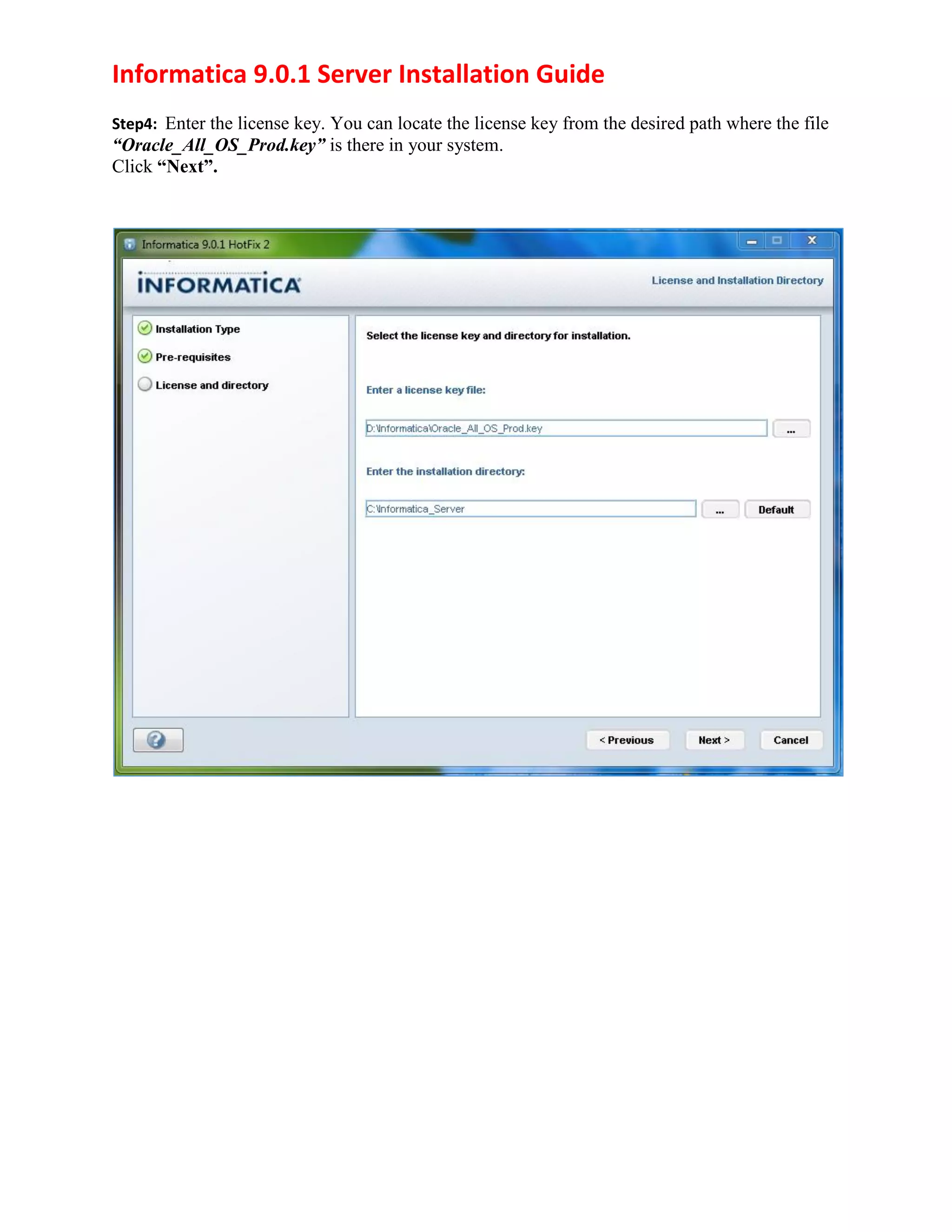installation and configuration of informatica server | PDF