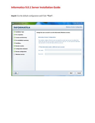 installation and configuration of informatica server | PDF