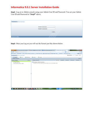 installation and configuration of informatica server | PDF
