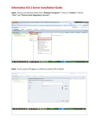 installation and configuration of informatica server | PDF