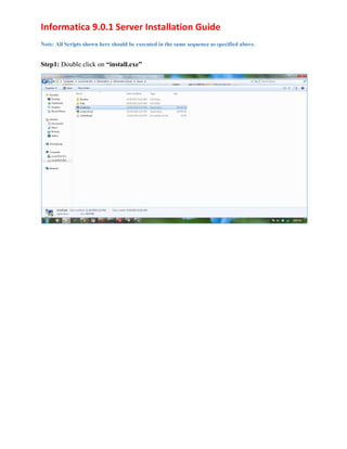 installation and configuration of informatica server | PDF