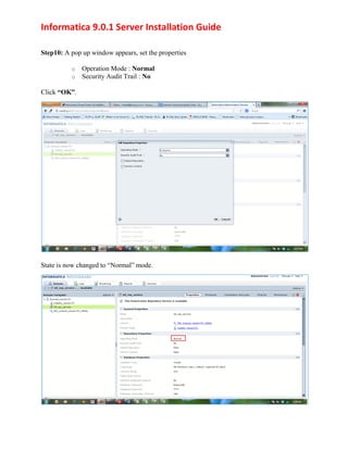 installation and configuration of informatica server | PDF