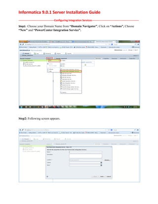 installation and configuration of informatica server | PDF