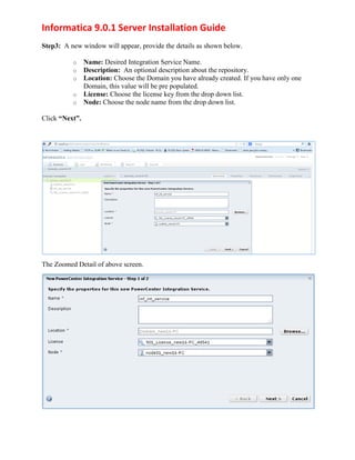 installation and configuration of informatica server | PDF