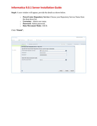 installation and configuration of informatica server | PDF
