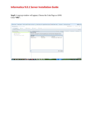 installation and configuration of informatica server | PDF