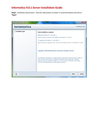 installation and configuration of informatica server | PDF