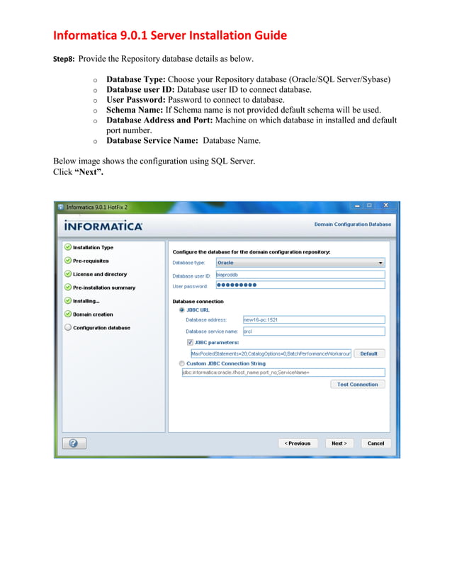 installation and configuration of informatica server | PDF