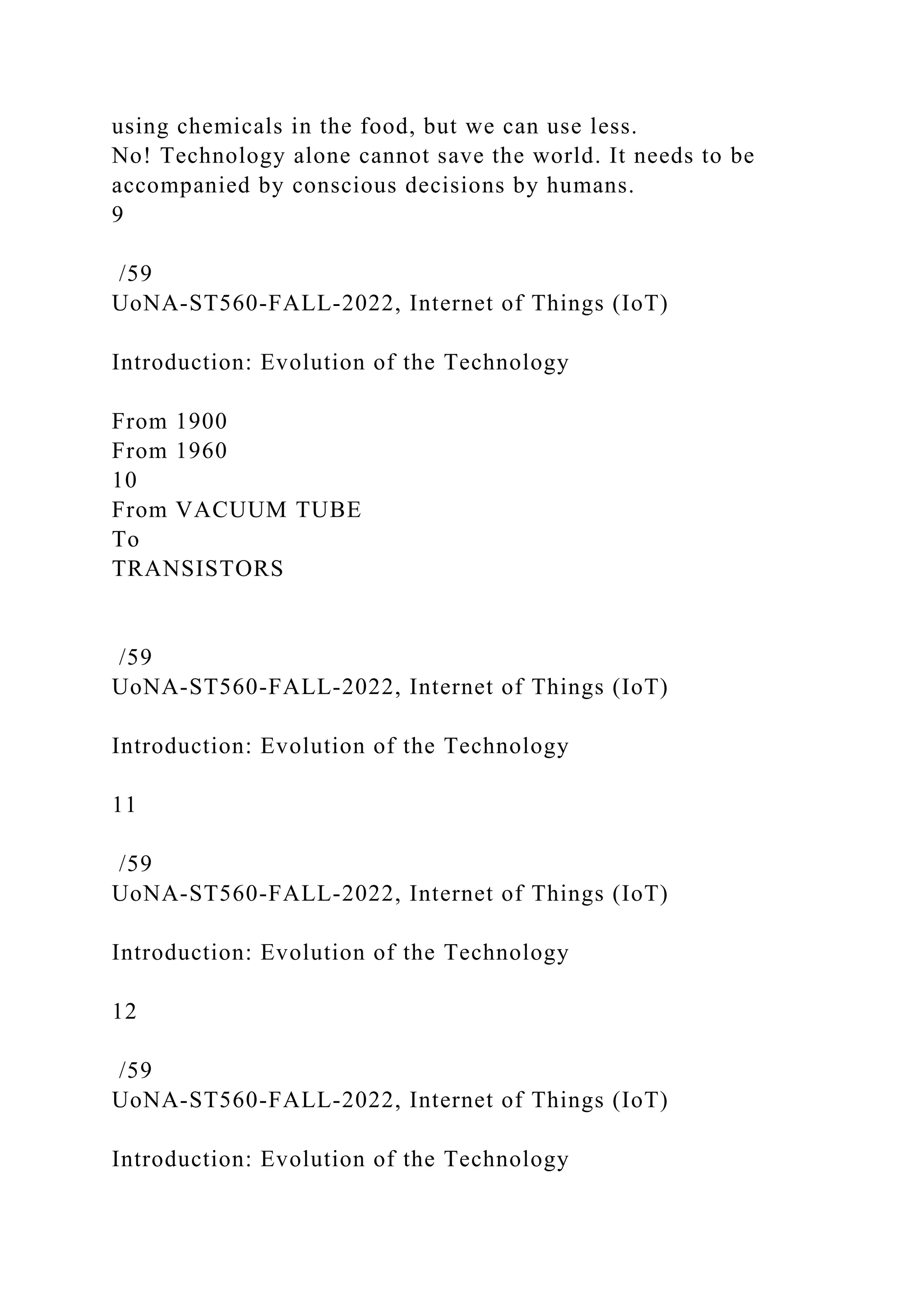 INST560, Internet of Things (IoT)UNIVERSITY OF NORTH AMERICA.docx