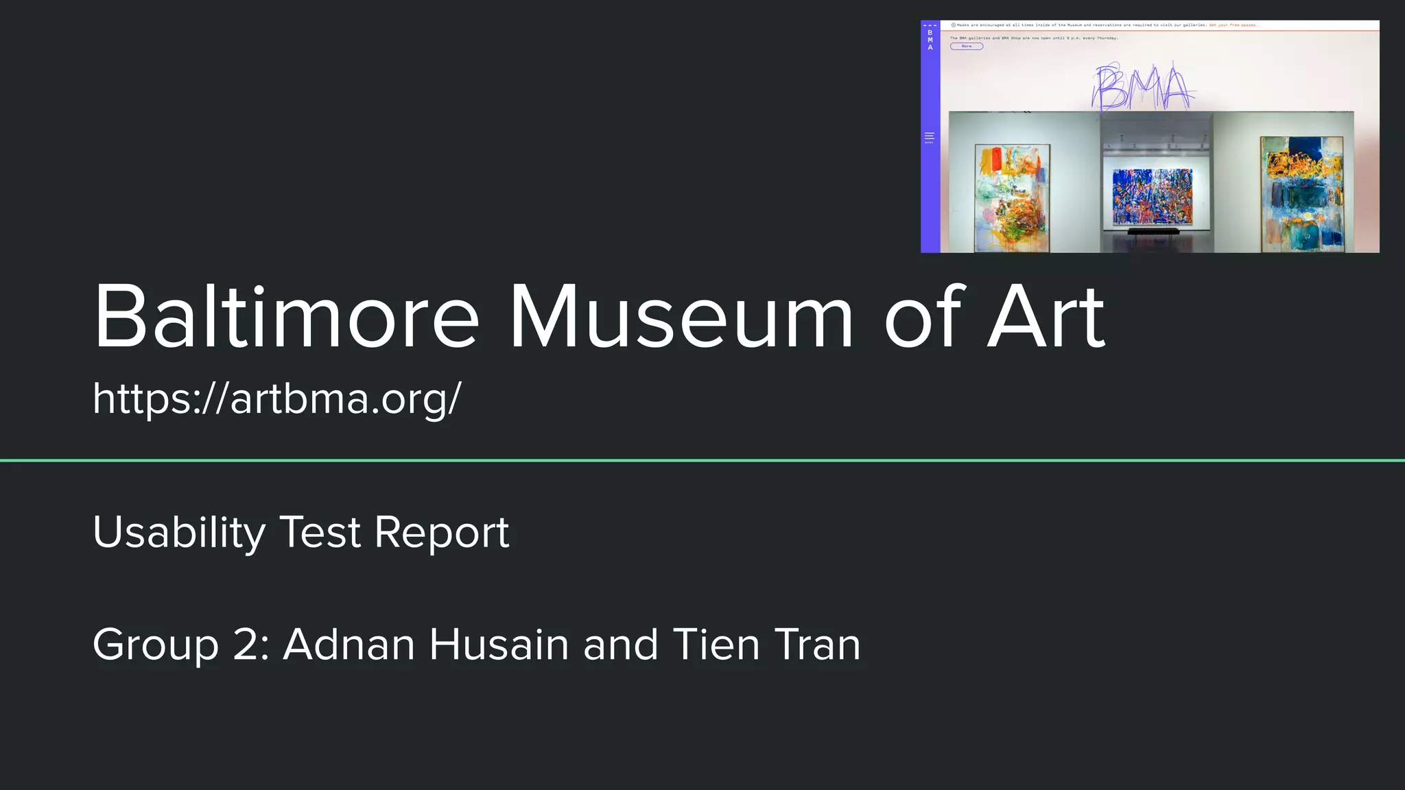 BMA Final Presentation | PPT