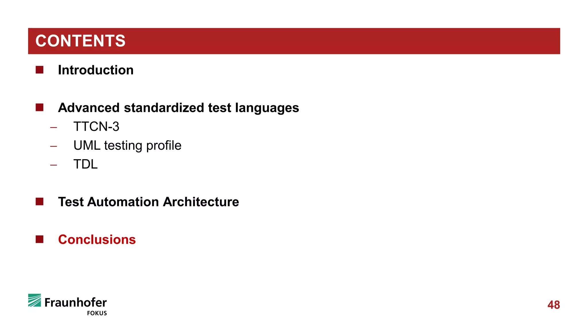 Test System Architectures using Advanced Standardized Test Languages | PPT