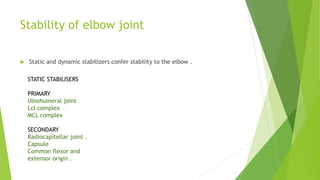 Instability around elbow -1st part | PPT