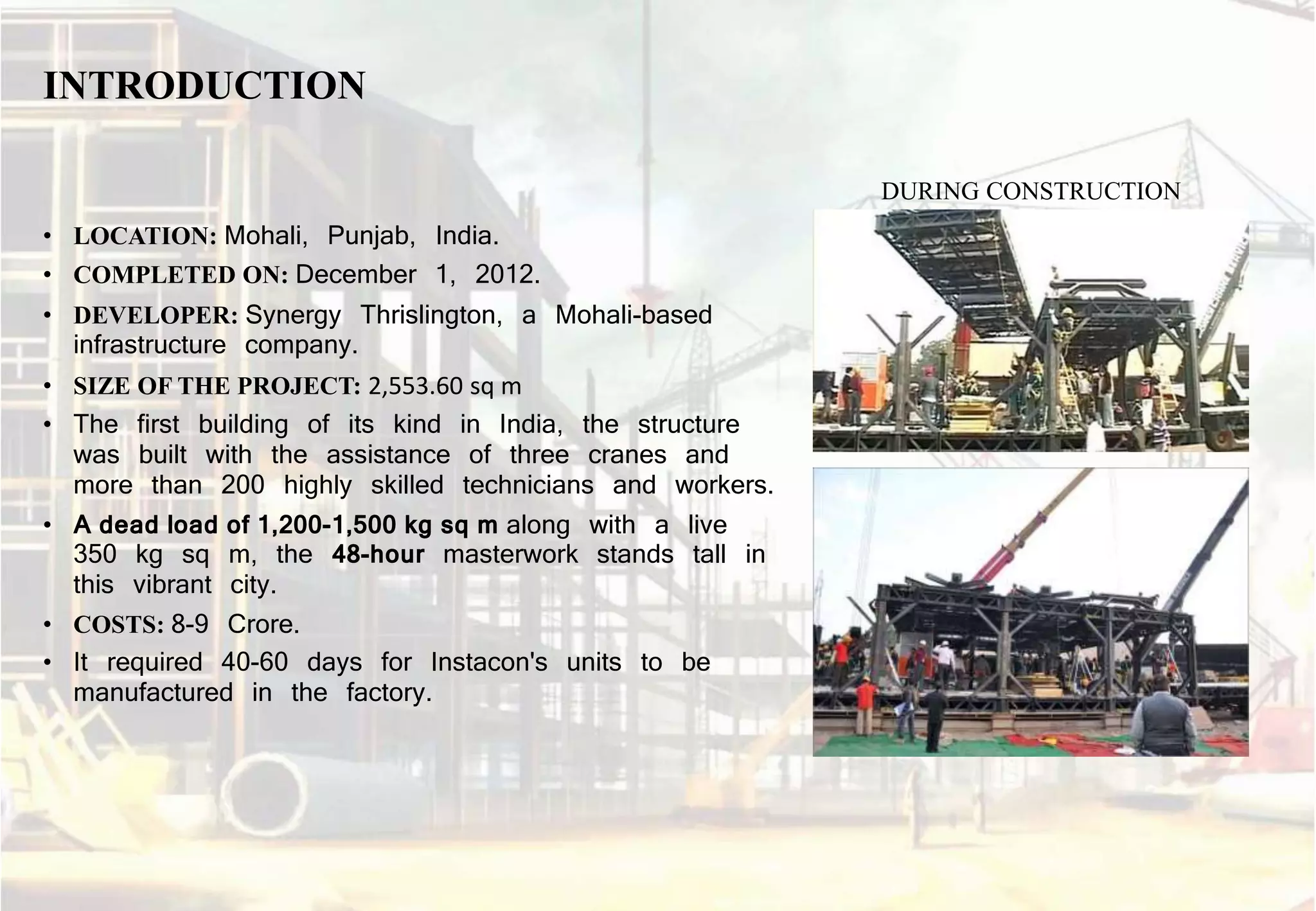 Instacon tower mohali | PPTX