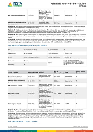 Sample Insta Detailed report of mahindra vehicle manufacturers limited ...