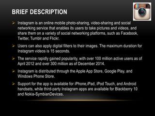 Introduction of Instagram inc. (power point presentation) | PPT
