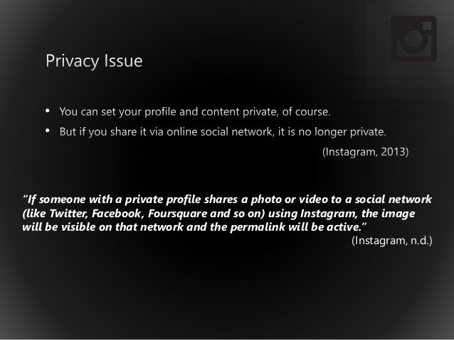 Privacy issue in Instagram's Terms of Use and Privacy Policy