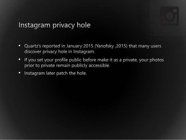 Privacy issue in Instagram's Terms of Use and Privacy Policy