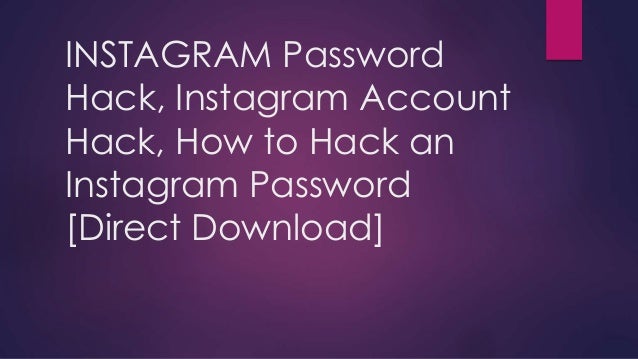 Instagram Password Hack Instagram Account Hack How To Hack An Insta 