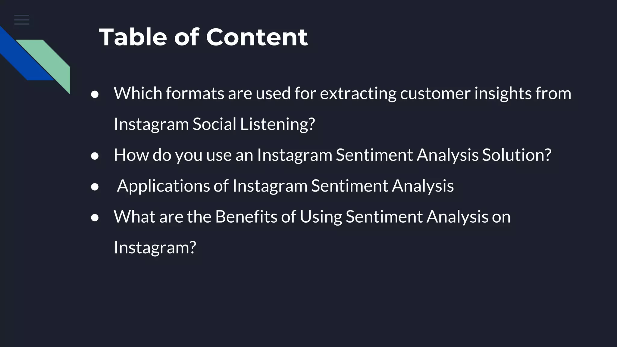 Instagram Sentiment Analysis | PPTX