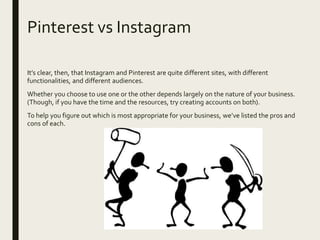 Instagram vs pinterest | PPT