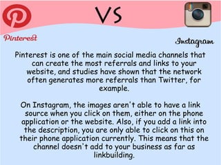 Instagram vs Pinterest- visual marketing for your business | PPT