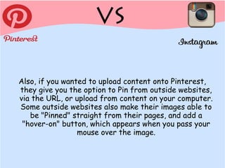 Instagram vs Pinterest- visual marketing for your business | PPT