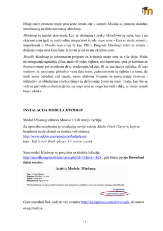 Instalacija i upotreba modula Mindmap u Moodle-u | PDF