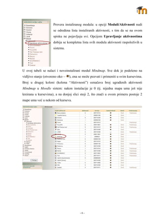 Instalacija i upotreba modula Mindmap u Moodle-u | PDF