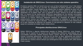 Instalación de un sistema operativo linux | PPTX