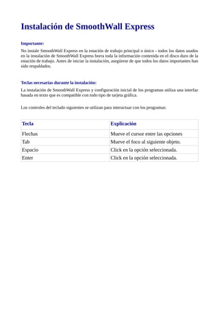 Instalación smoothwall v0.9 | PDF