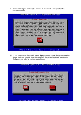 Instalación smoothwall v0.9 | PDF