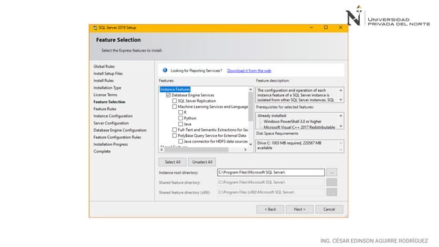 Instalación sql server express 2019 | PPT