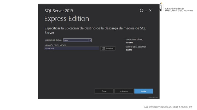 Instalación sql server express 2019 | PPT