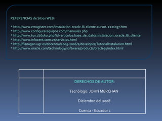 Instalacion de Oracle 9i Personal Edition | PPT