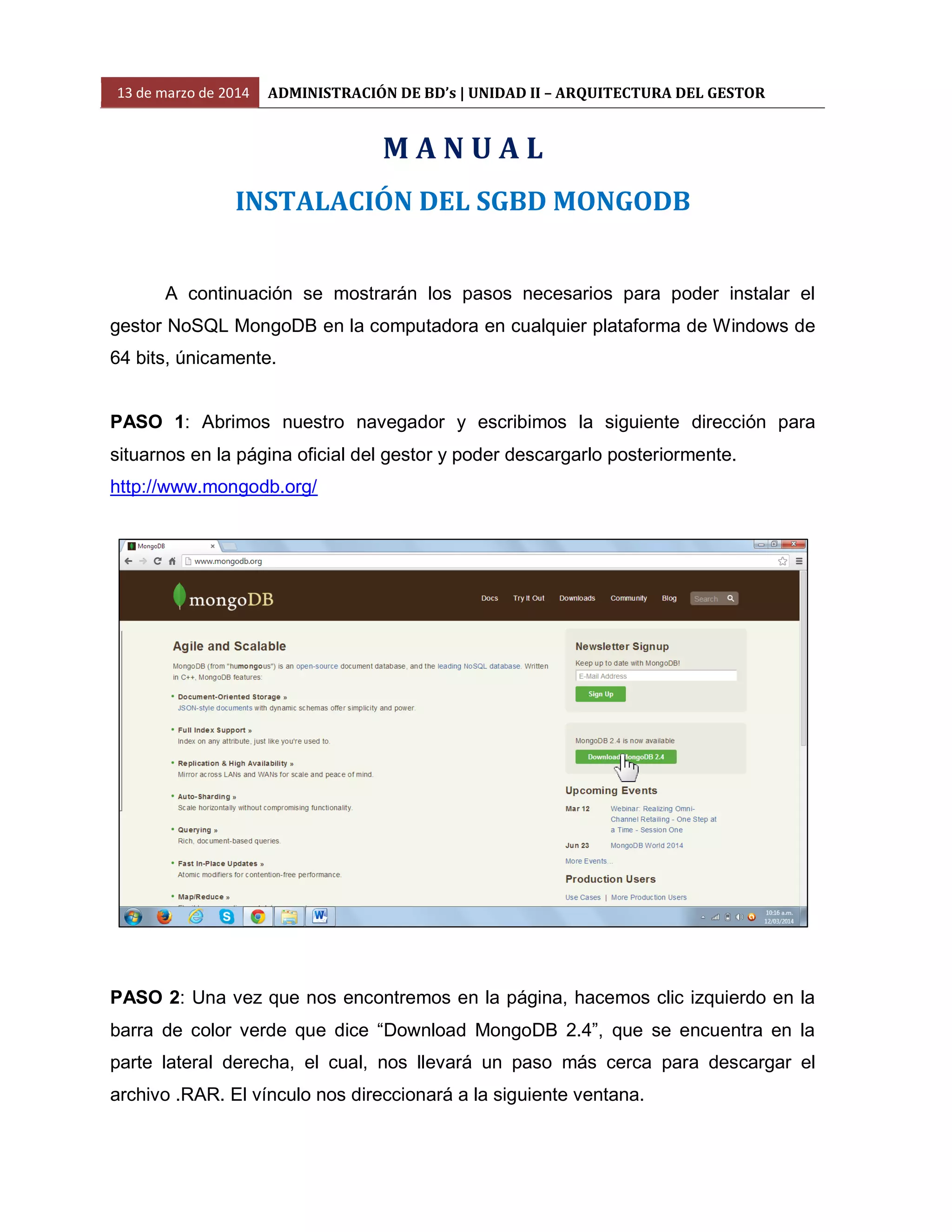 Manual De Instalacion De Mongodb Windows 7 Pdf