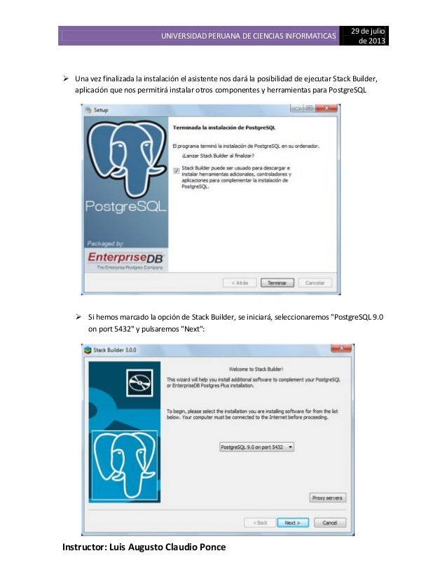 Instalacion De Postgre Sql 