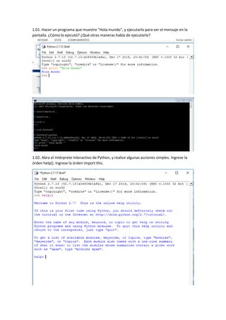 Instalacion de python y ejemplos | PDF