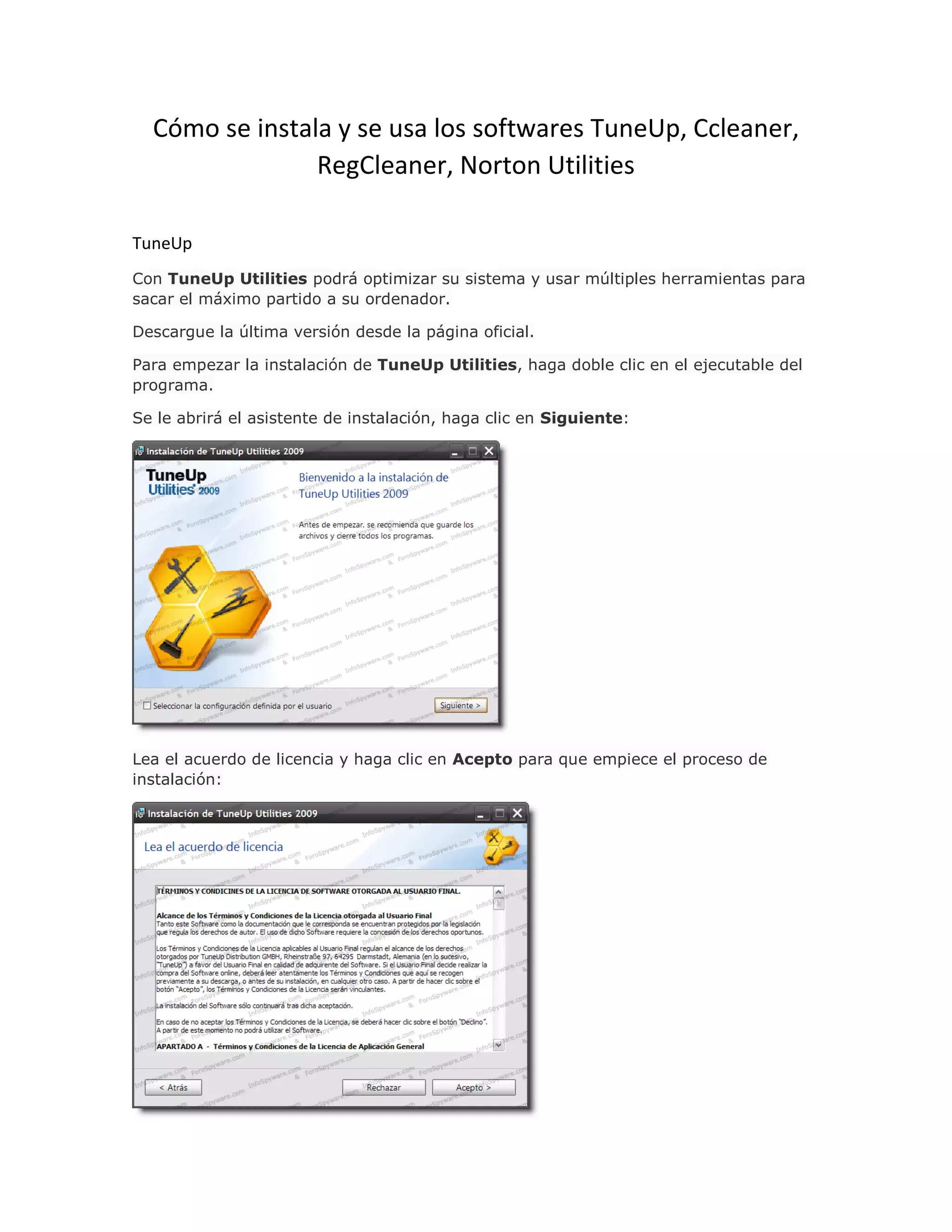 Instalacion de tuneup ccleaner | PDF