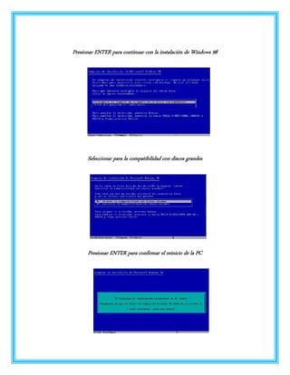 Instalacion de windows 98 | PDF