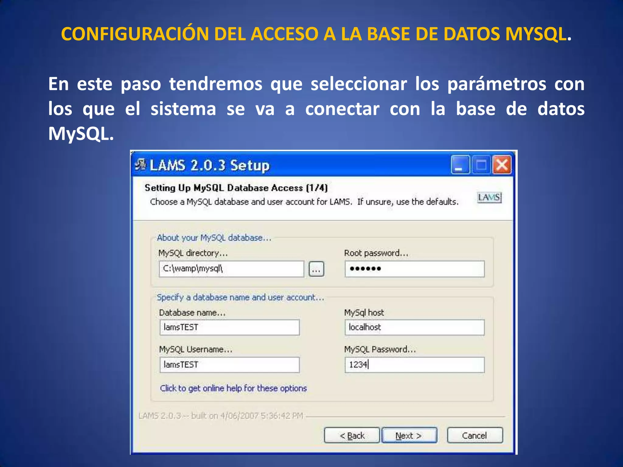 Instalacion lams | PPTX