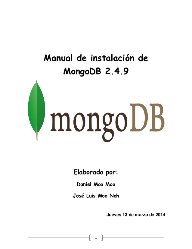 Instalacion Mongo Db 2 4 9