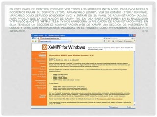 Instalacion y administracion de xampp | PPTX