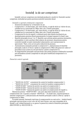 Instalația de aer comprimat | DOCX
