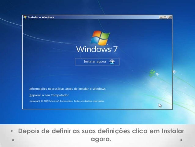 Instalar o windows 7