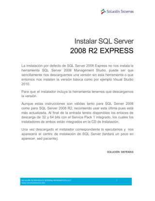 Instalar sql server | DOCX