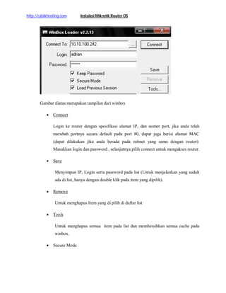 Instalasi mikrotik-router os | PDF