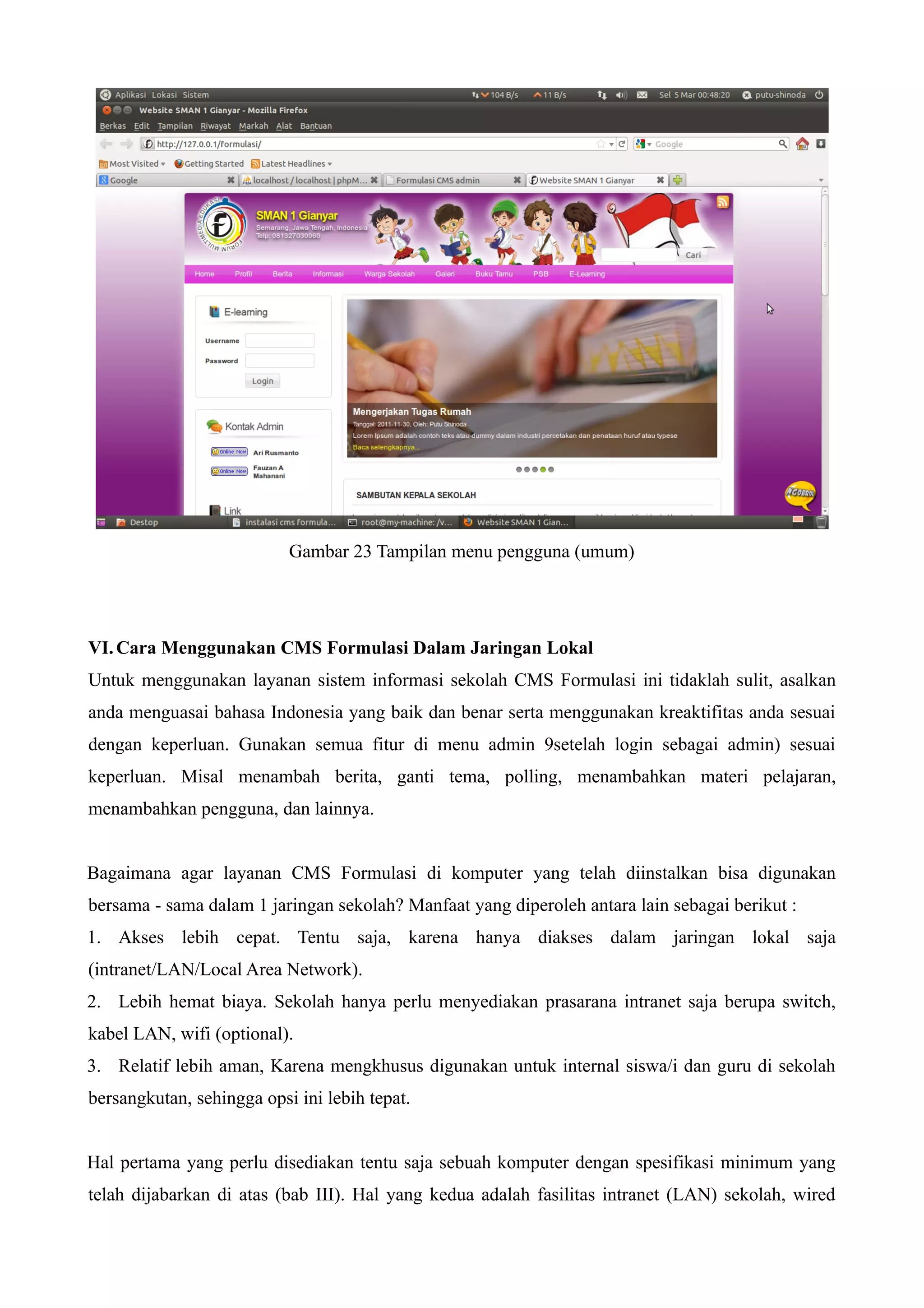 Instalasi cms formulasi di linux | PDF