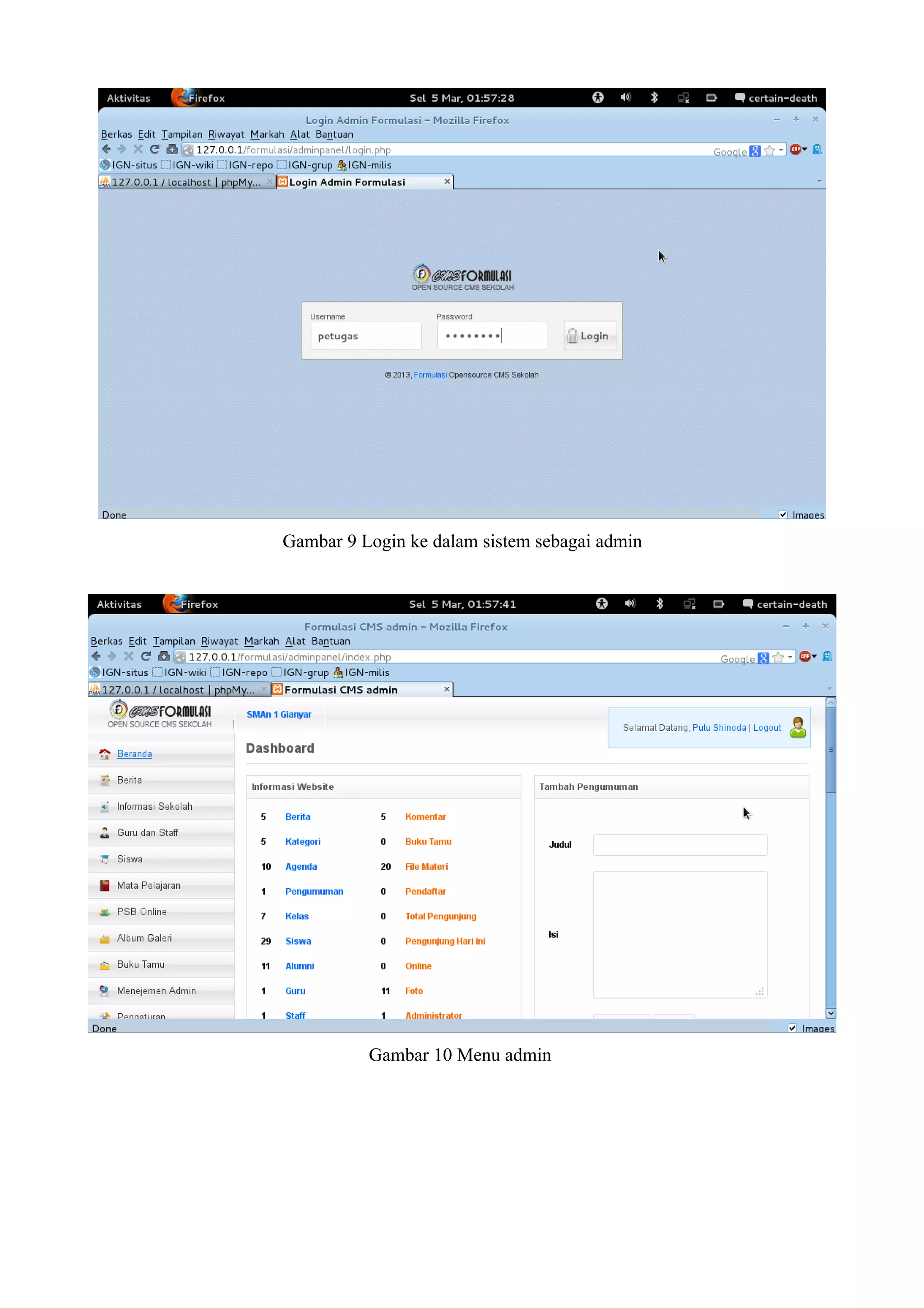 Instalasi cms formulasi di linux | PDF